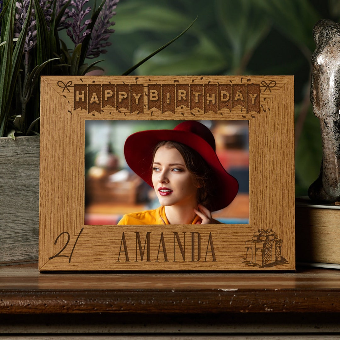 Personalised 21st Birthday Photo Frame Gift With Balloons Landscape - Etsy