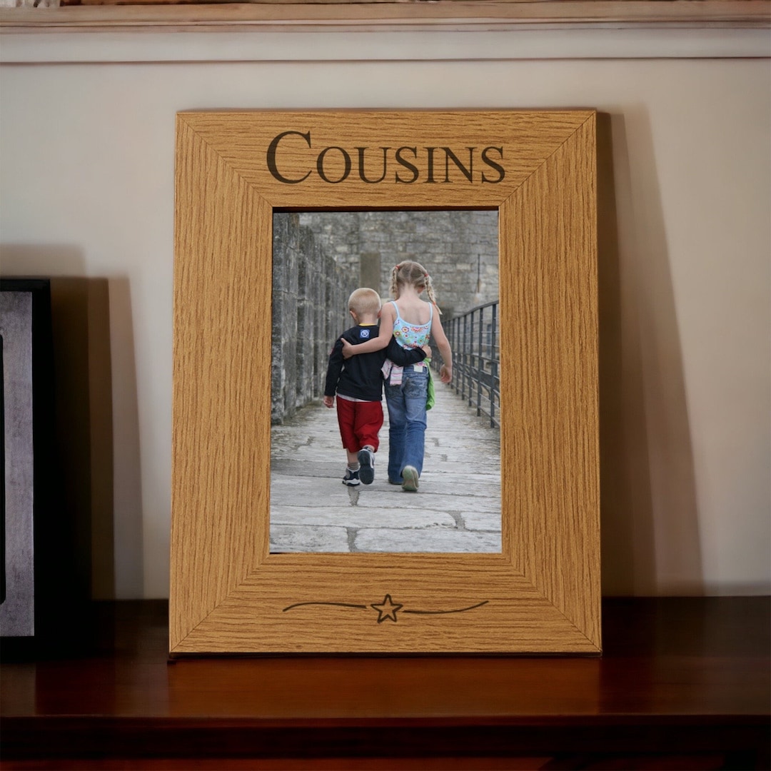 Cousins Engraved 6x4 Portrait Picture Photo Frame Brown Oak Finish - Etsy