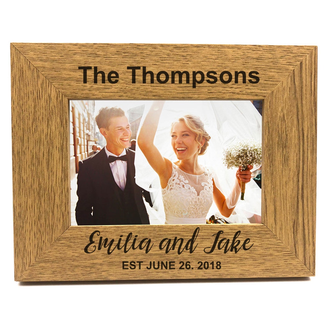 Personalised Wedding Photo Frame Gift Landscape - Etsy