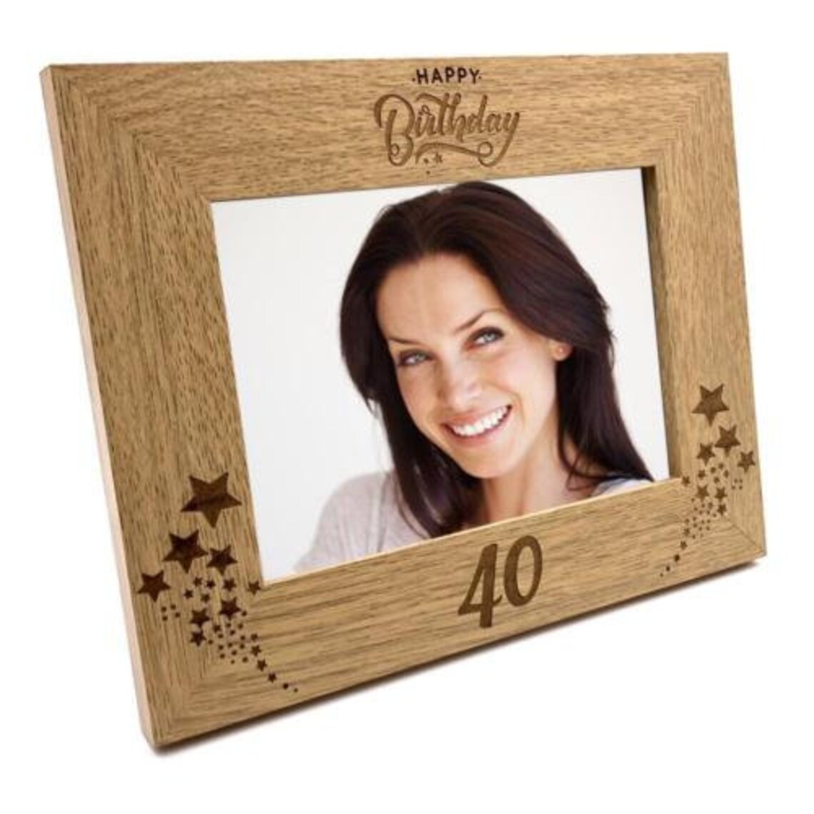 Happy 40th Birthday Wooden Photo Frame Gift - Etsy UK