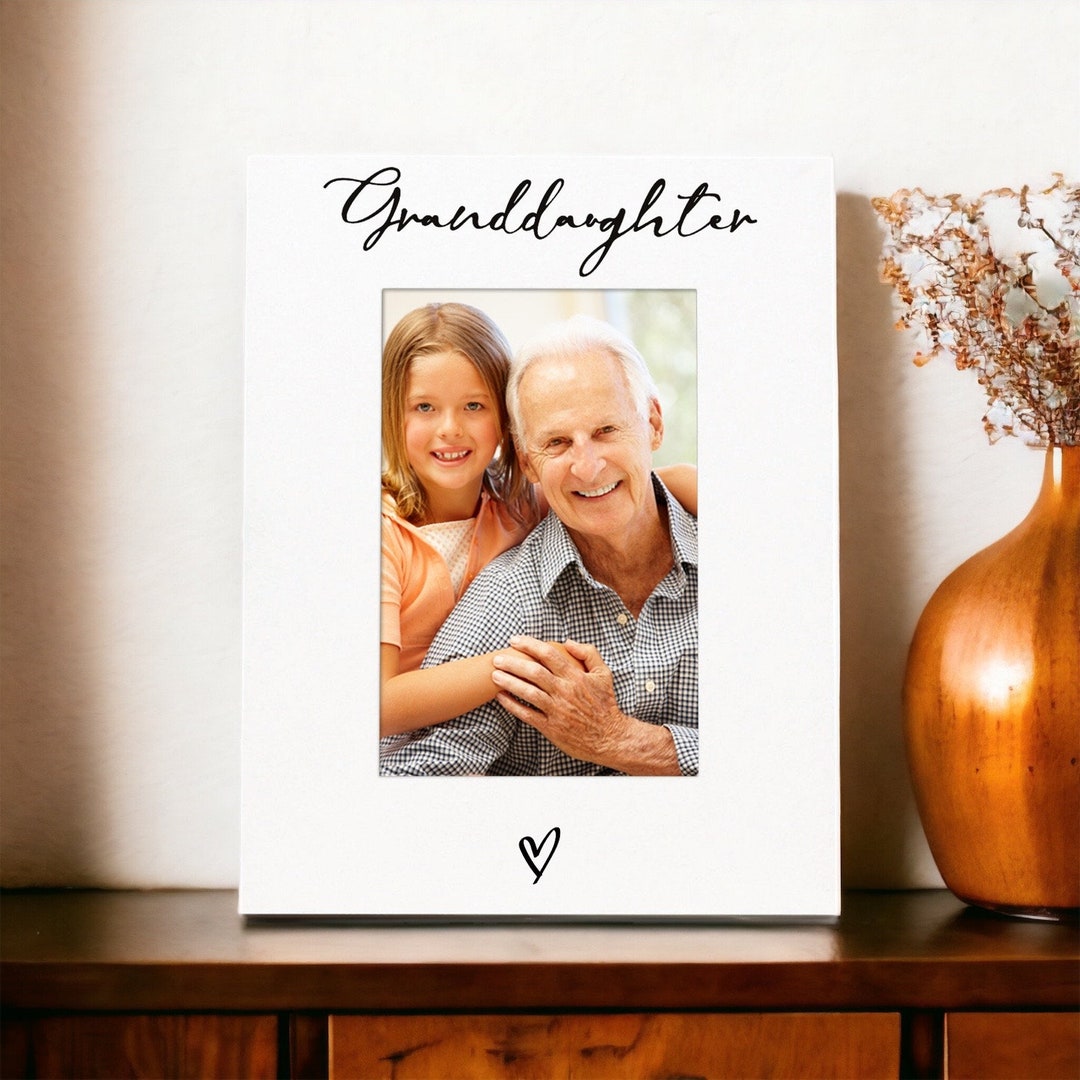 White 6x4 Portrait Picture Photo Frame Granddaughter Heart - Etsy