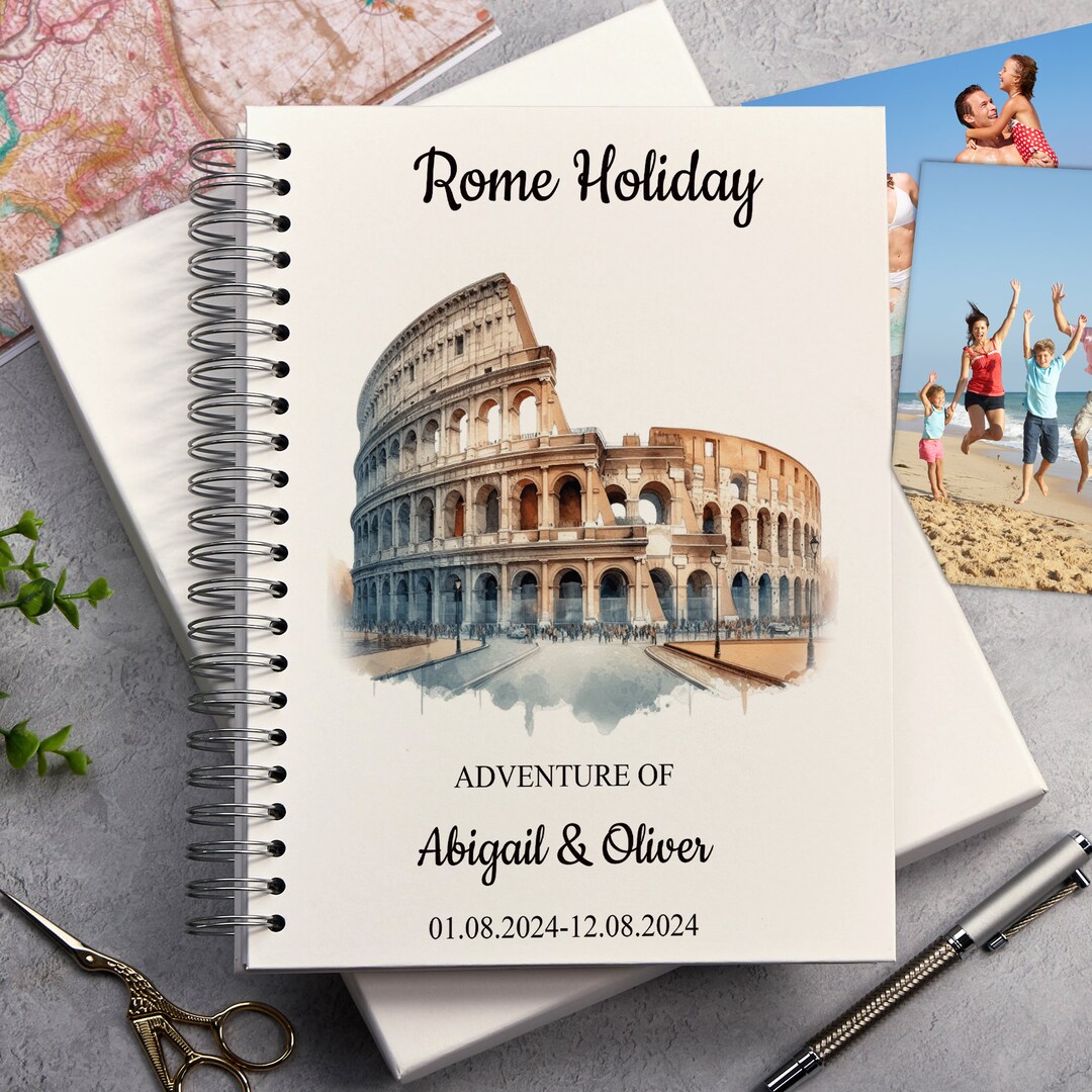 Personalised Rome Holiday Memory Scrapbook Journal Photo Albums - Etsy