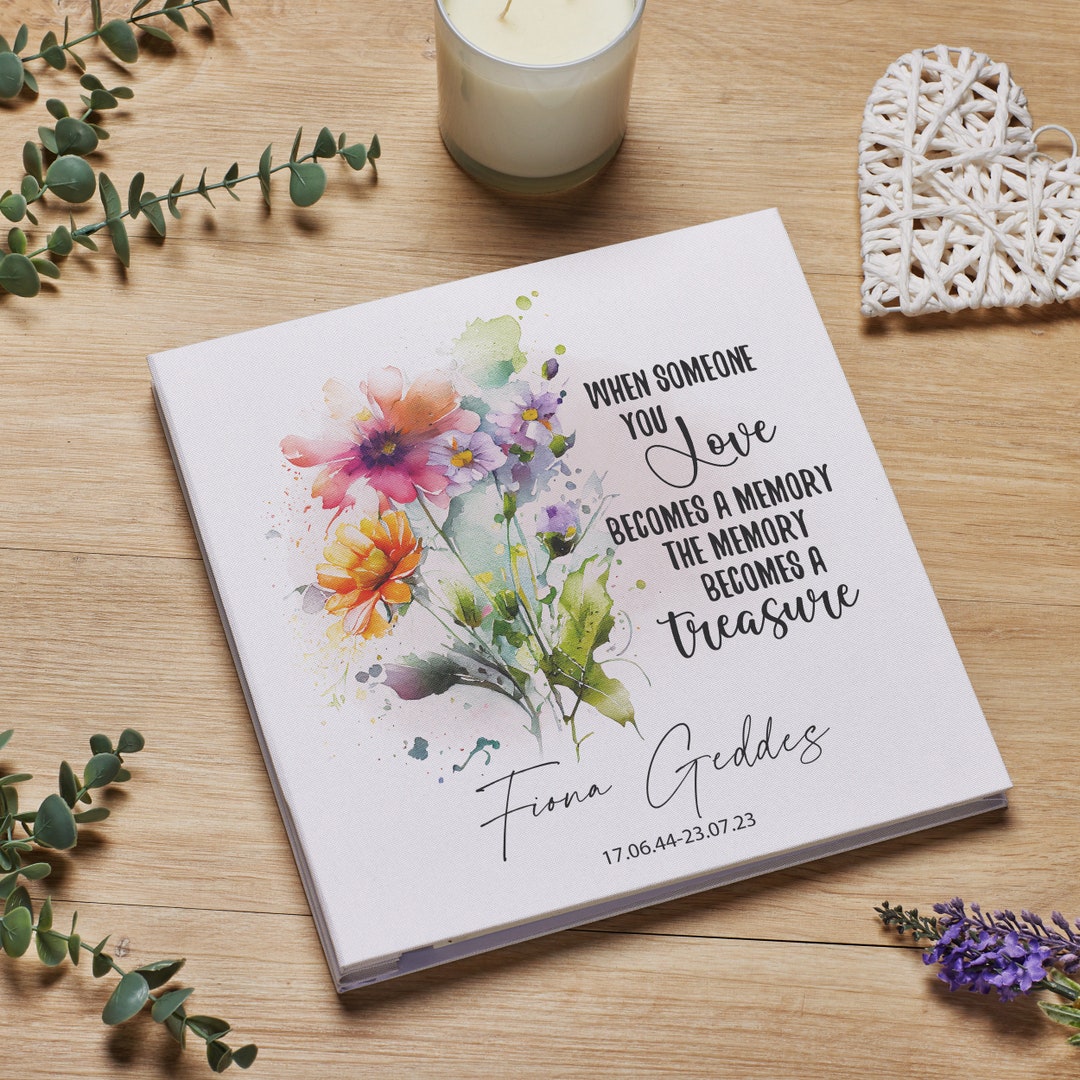 Personalised Large Remembrance and Love Photo Album With Linen Cover - Etsy