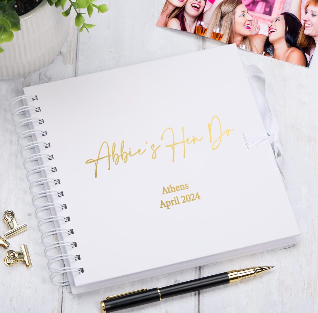 Personalised Hen Night Do Multiple Colour Guest Book Scrapbook or Photo ...