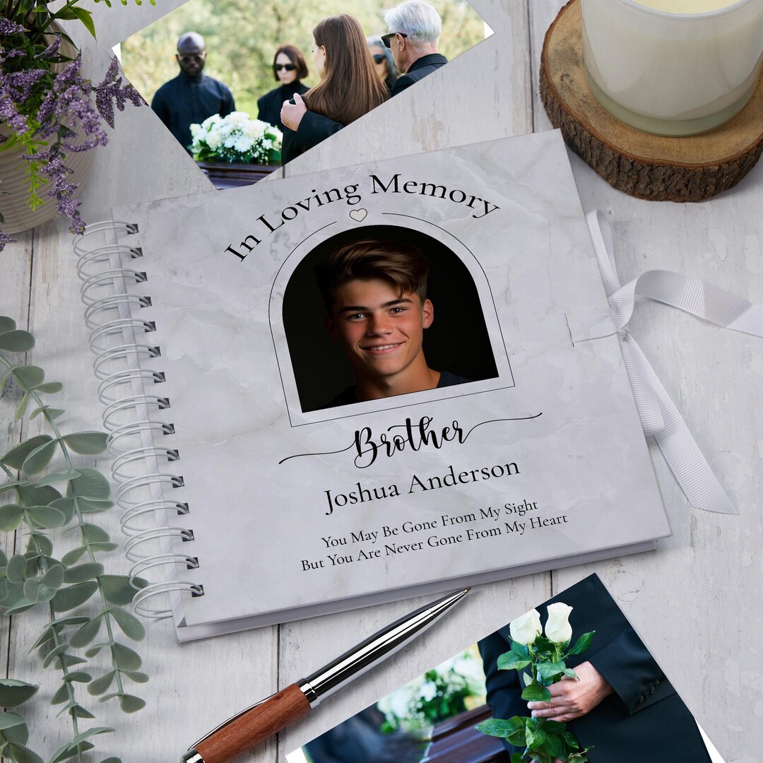 Personalised Condolence Memorial Funeral Scrapbook With Photo - Etsy