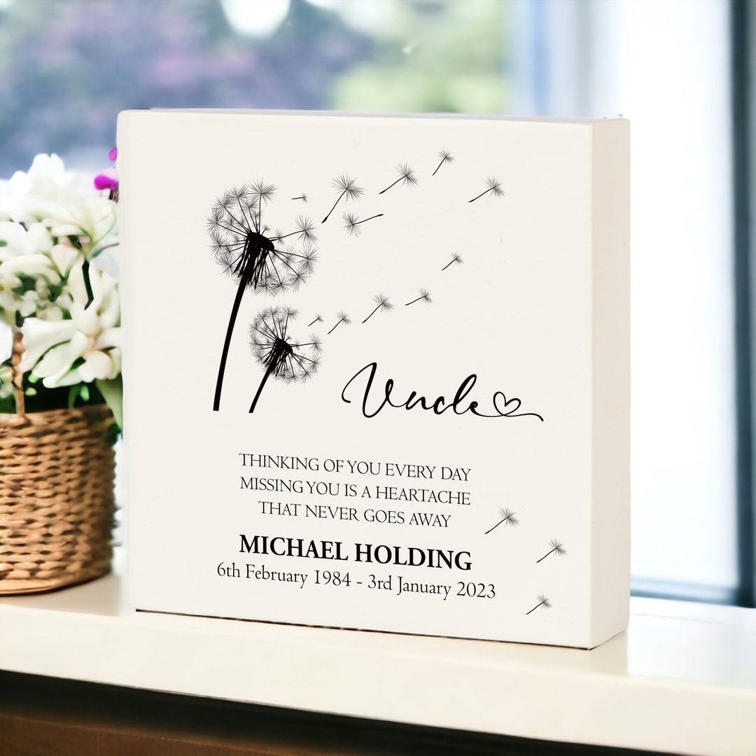 Personalised Uncle Memorial Graveside Remembrance Plaque Ornament ...