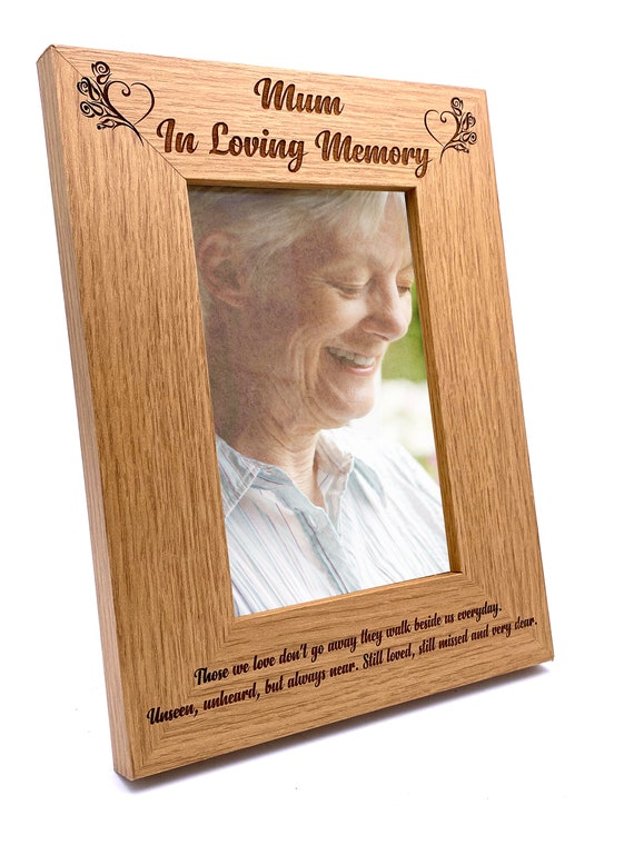 Mum in loving memory remembrance portrait photo frame | Etsy