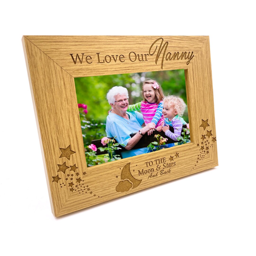 We Love Our Nanny Oak Wood Finish Photo Frame - Etsy
