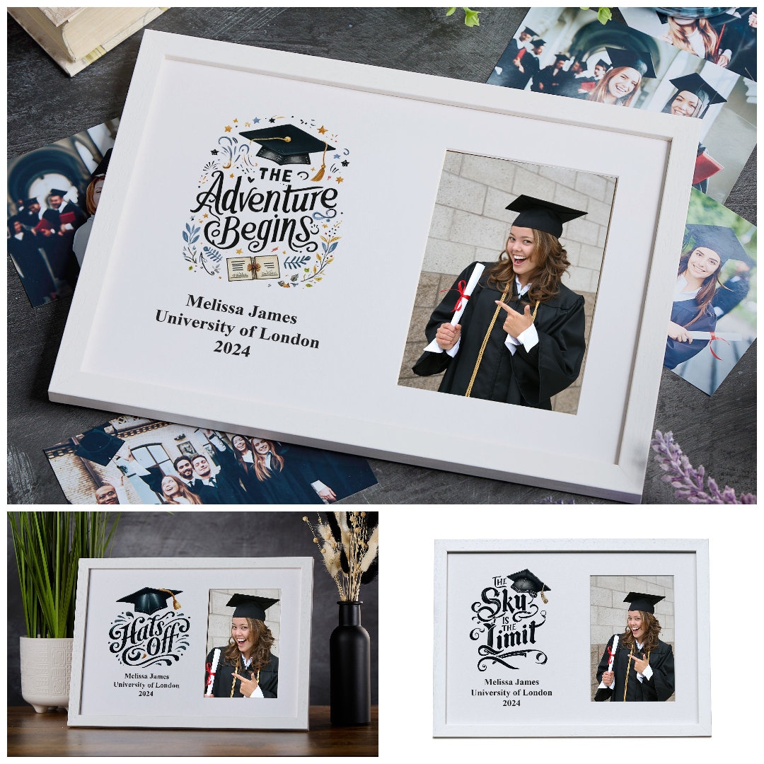 Personalised Graduation 6x4 Photo Frame With Various Sentiments - Etsy