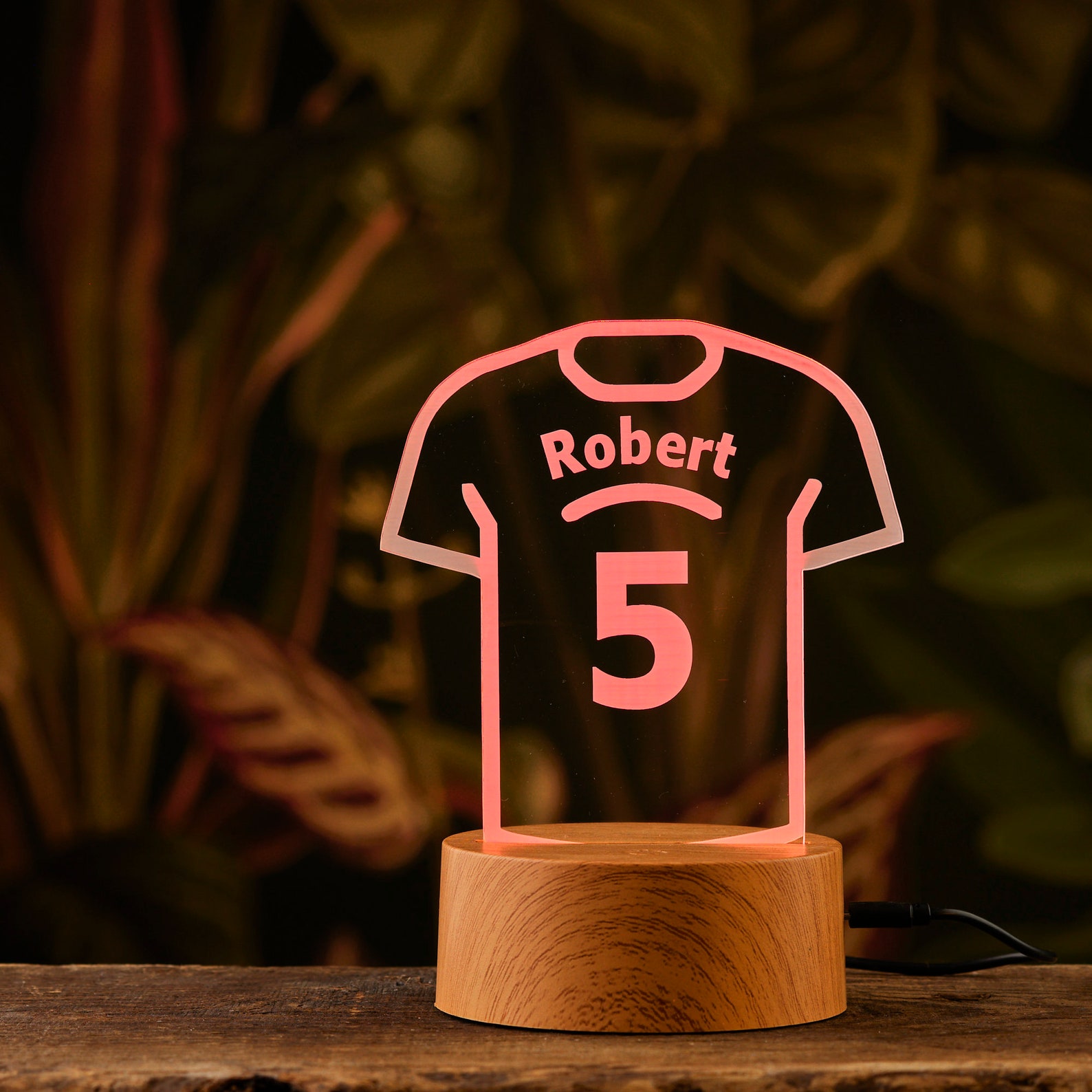 Football Shirt Kids Room Personalised 7 Colour Led Night Light - Etsy