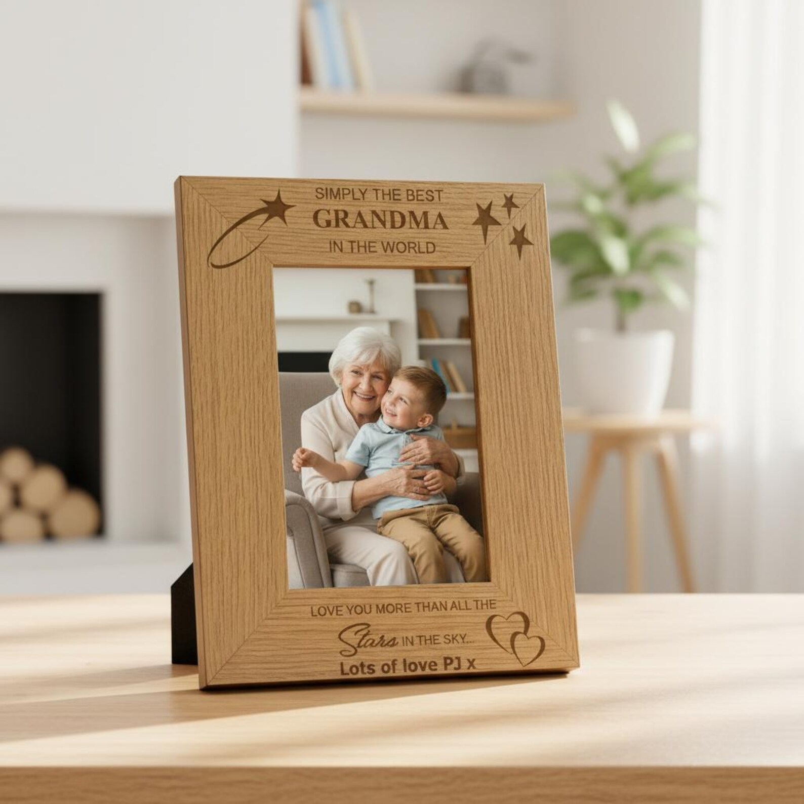 Personalised Best Grandma Portrait Wooden Photo Frame Gift - Etsy
