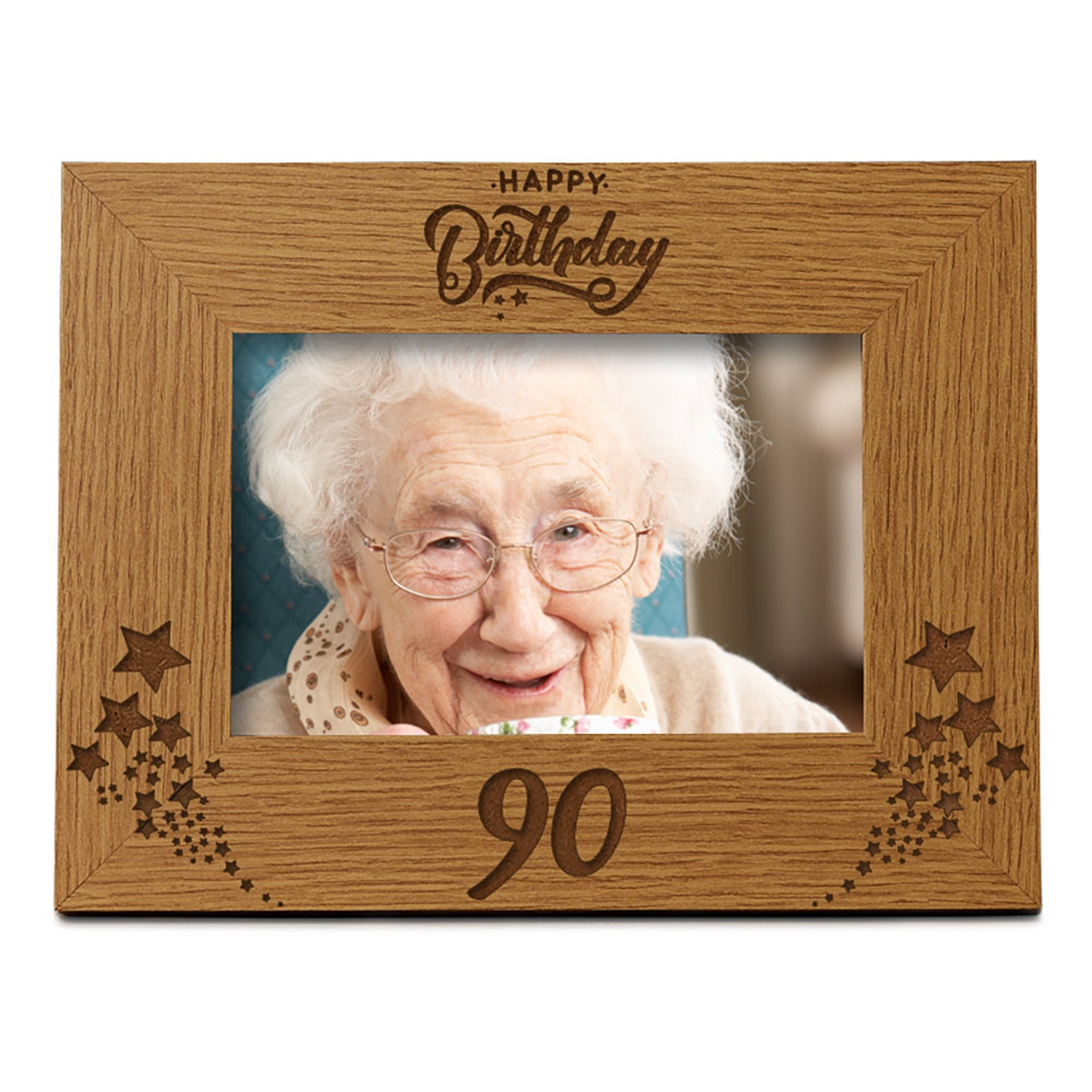 Happy 90th Birthday Wooden Photo Frame Gift - Etsy UK