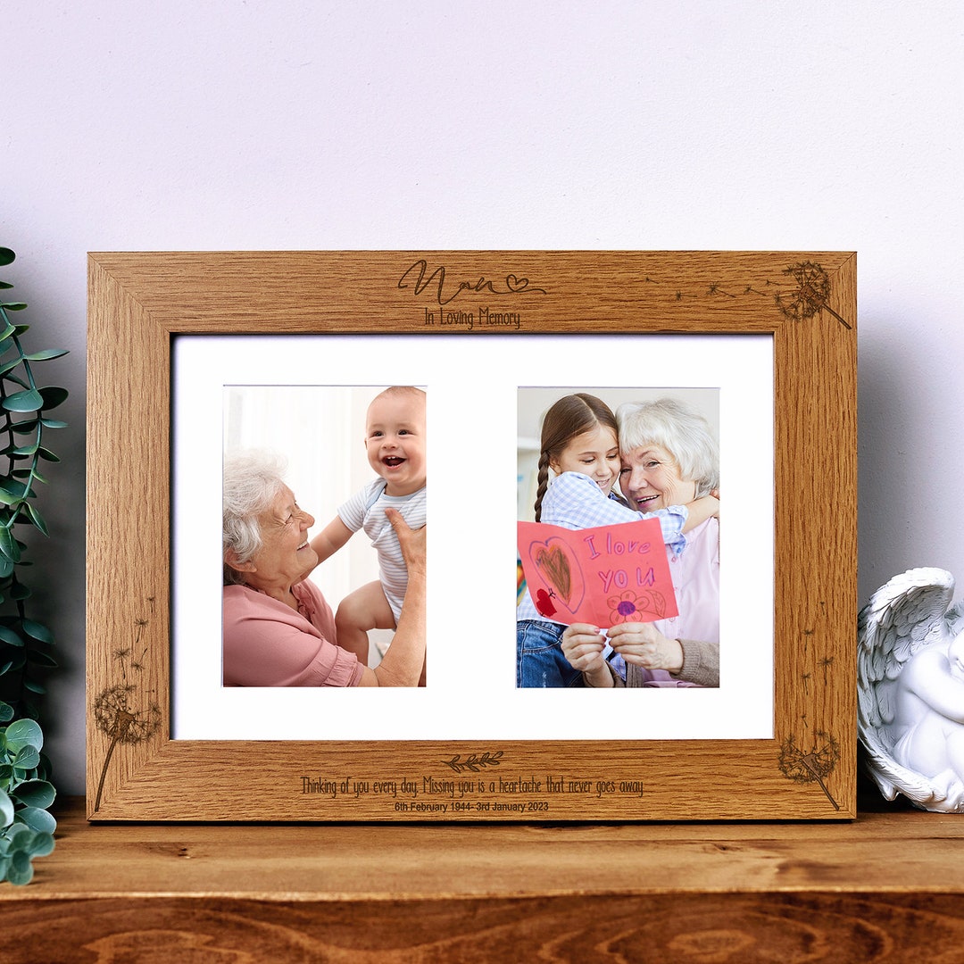 Nan in Loving Memory Photo Frame Double 6x4 Inch Personalised - Etsy