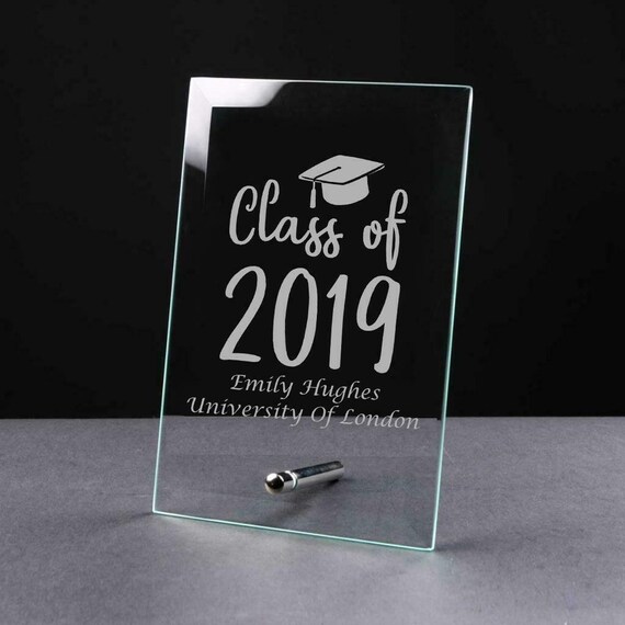 Personalised Class of 2019 Graduation Glass Plaque Gift | Etsy UK