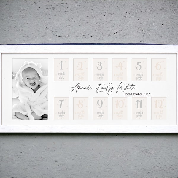 Baby Photo Frame 12 Months - Etsy