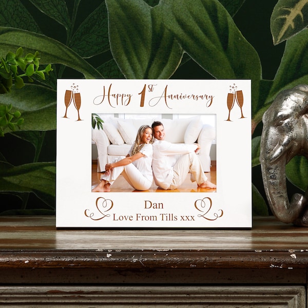 1st Anniversary Photo Frame - Etsy