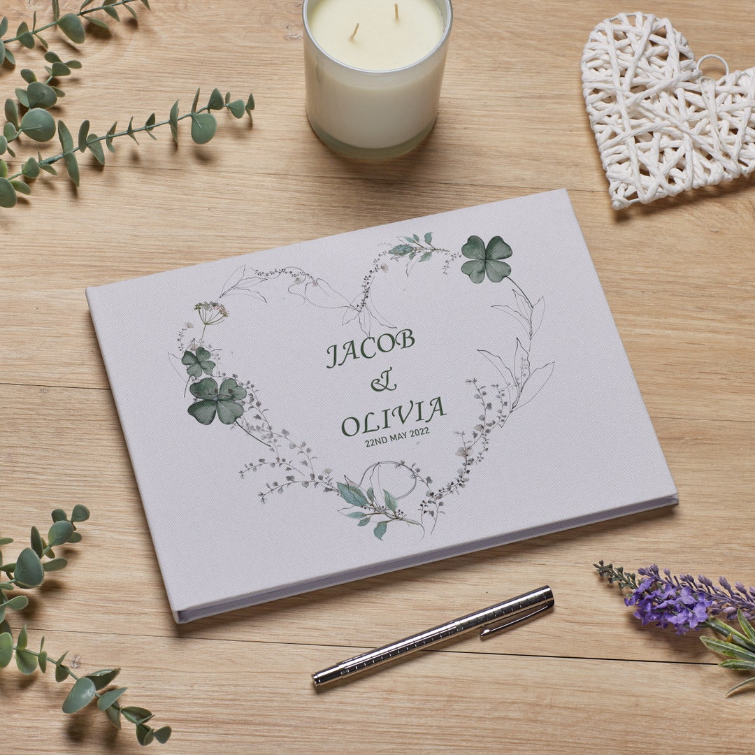 Large Luxury Wedding Guest Book Keepsakes, Signature Book, Photo Album ...