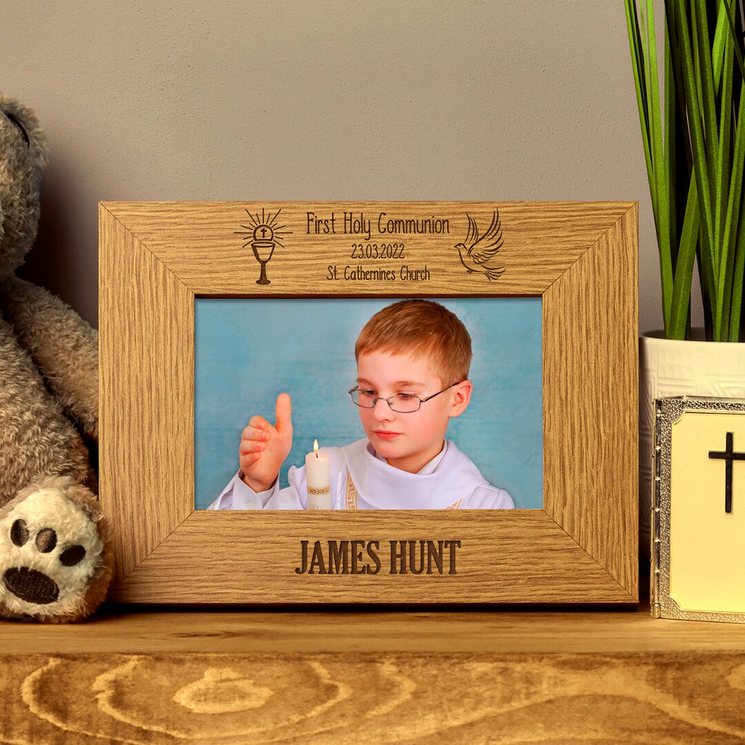 Personalised First Holy Communion Photo Frame Gift With Holy Host - Etsy