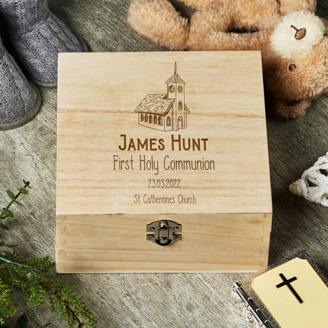 Personalised First Holy Communion Keepsake Memory Gift Box Engraved - Etsy