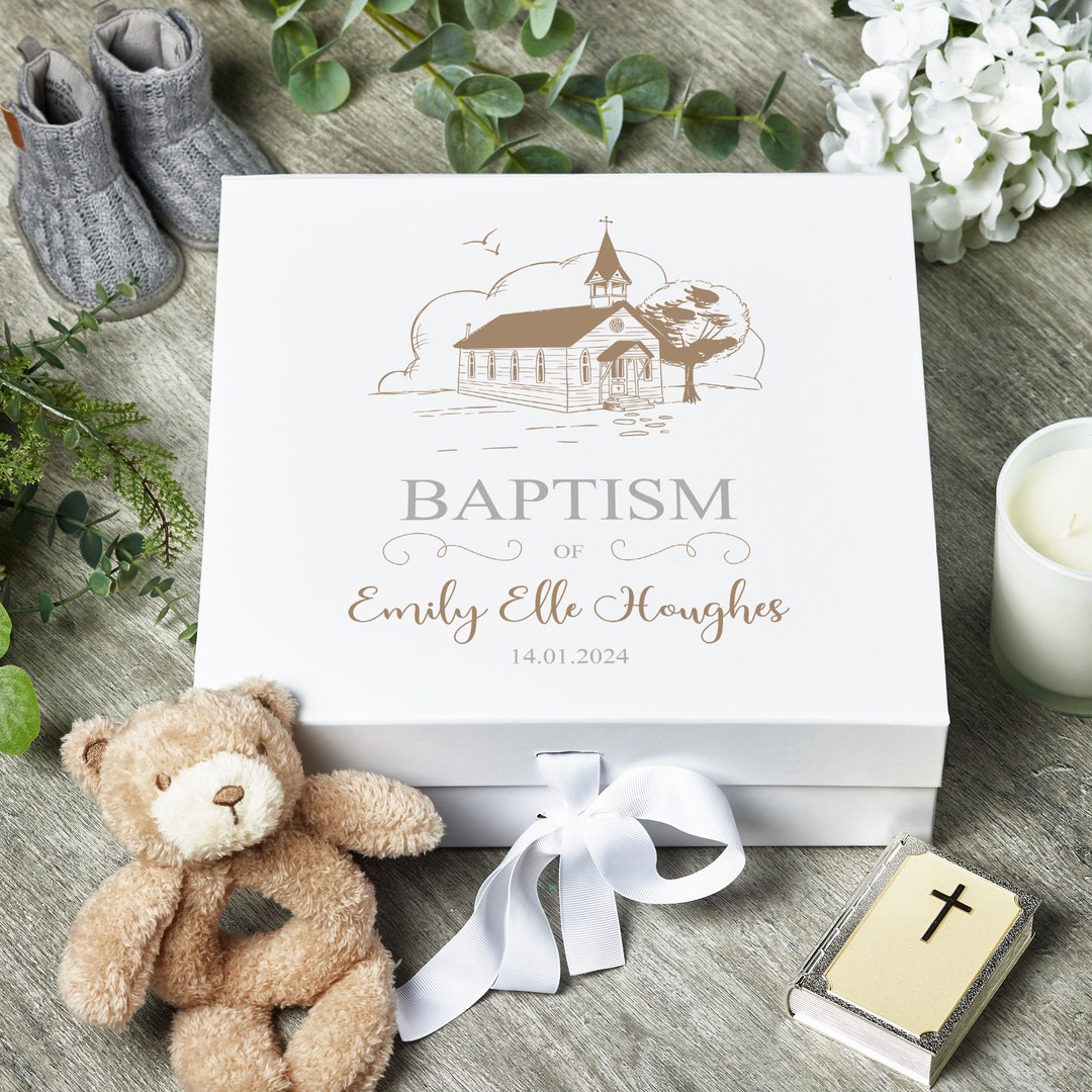 Personalised Baptism Church Keepsake Memory Box Gift - Etsy