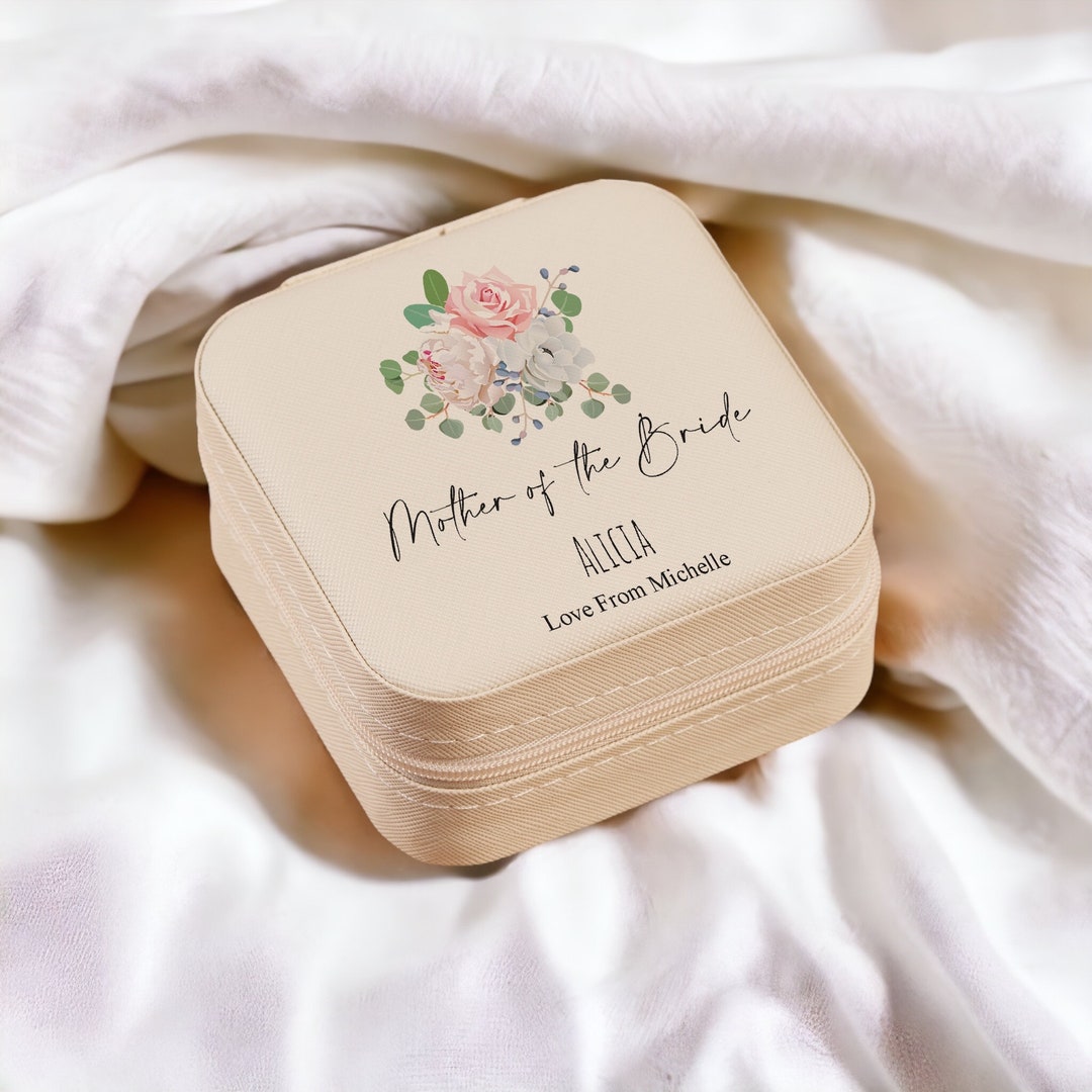 Personalised Mother of the Bride Jewellery Box Gift Floral Design - Etsy