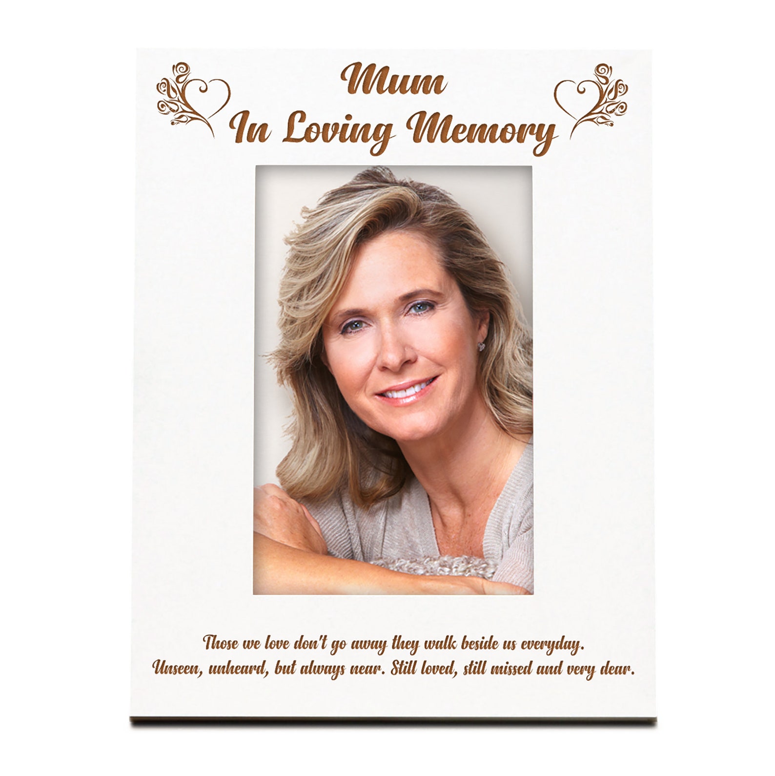 White Engraved Mum in Loving Memory Engraved Photo Frame Gift - Etsy