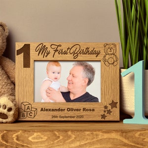 My First Birthday Photo Frame 1st Keepsake Gift - Etsy