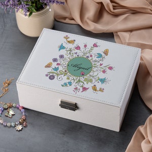 Personalised Colourful Floral Jewellery Box Gift for Her - Etsy