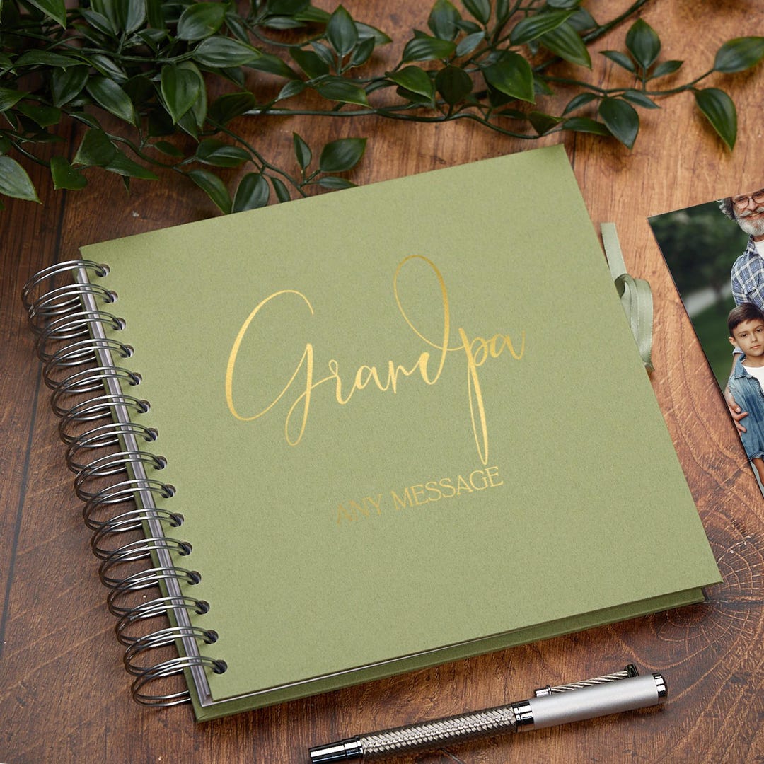 Personalised Grandpa Scrapbook Photo Album With Sentiment Multiple ...