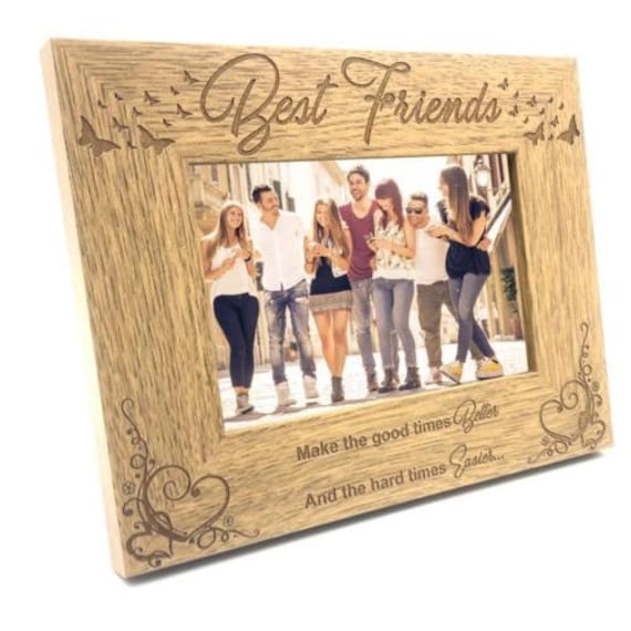 Best Friends Wooden Photo Frame Gift - Etsy UK