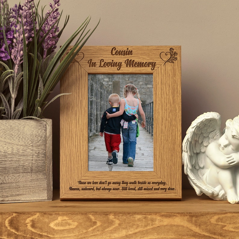 Cousin in Loving Memory Remembrance Portrait Wooden Photo Frame Gift - Etsy