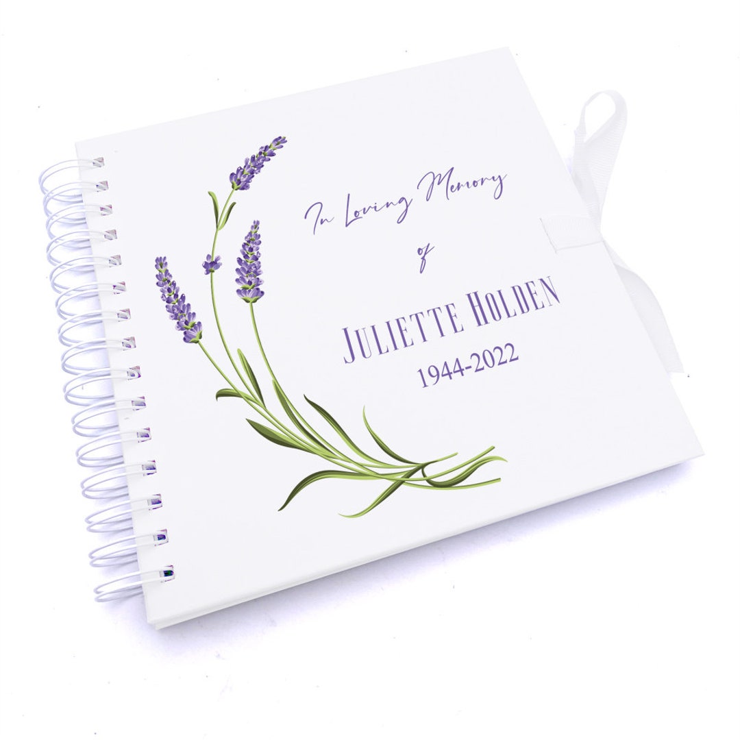 Personalised in Loving Memory Remembrance Book, Photo Album, Scrapbook ...