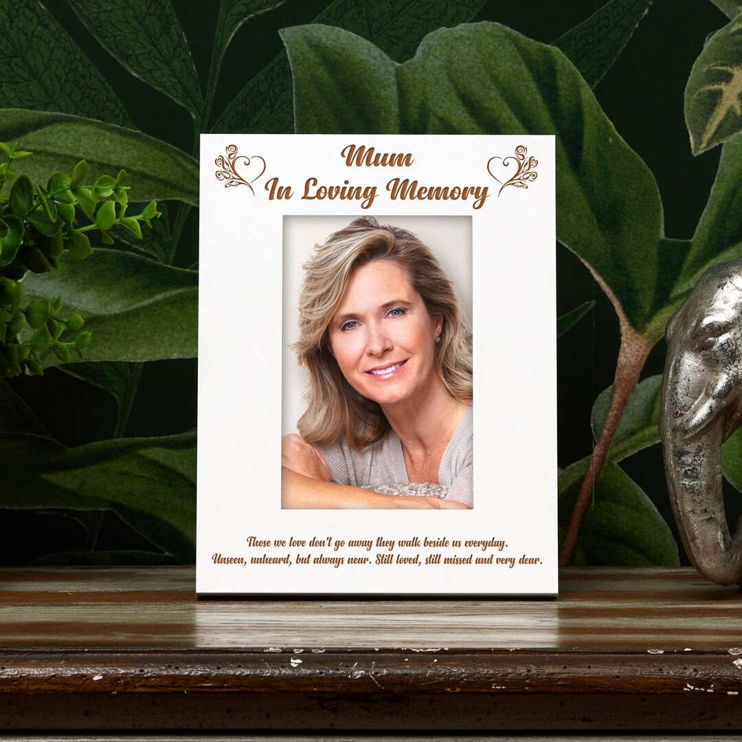 White Engraved Mum in Loving Memory Photo Frame Gift - Etsy