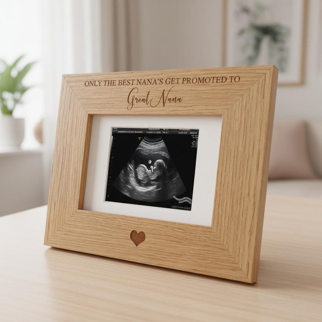 The Best Nana's Get Promoted to Great Nana Baby Scan Frame - Etsy