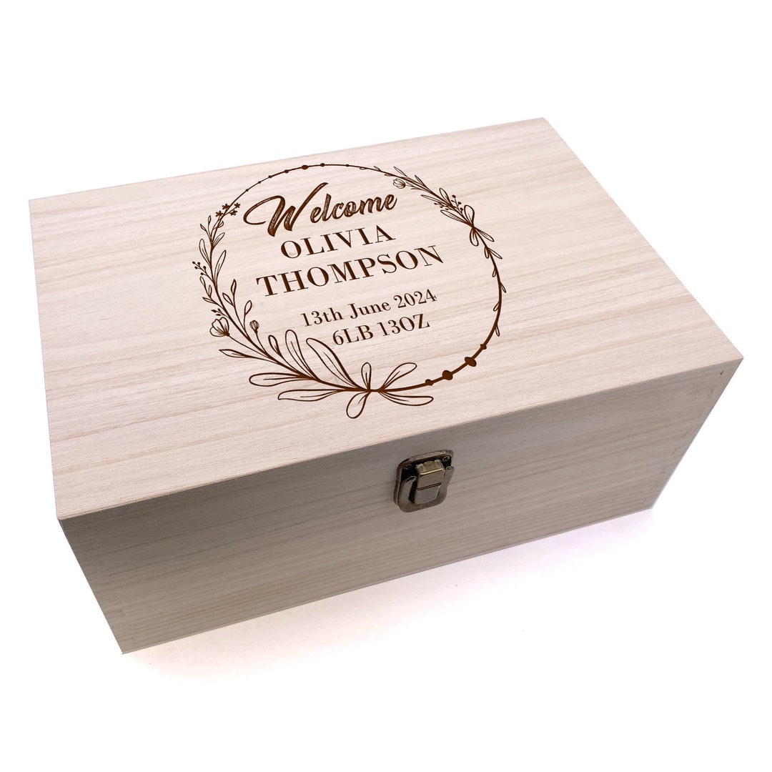 Personalised Large Wooden Memory Box Gifts Ideas for Boys and Girls ...