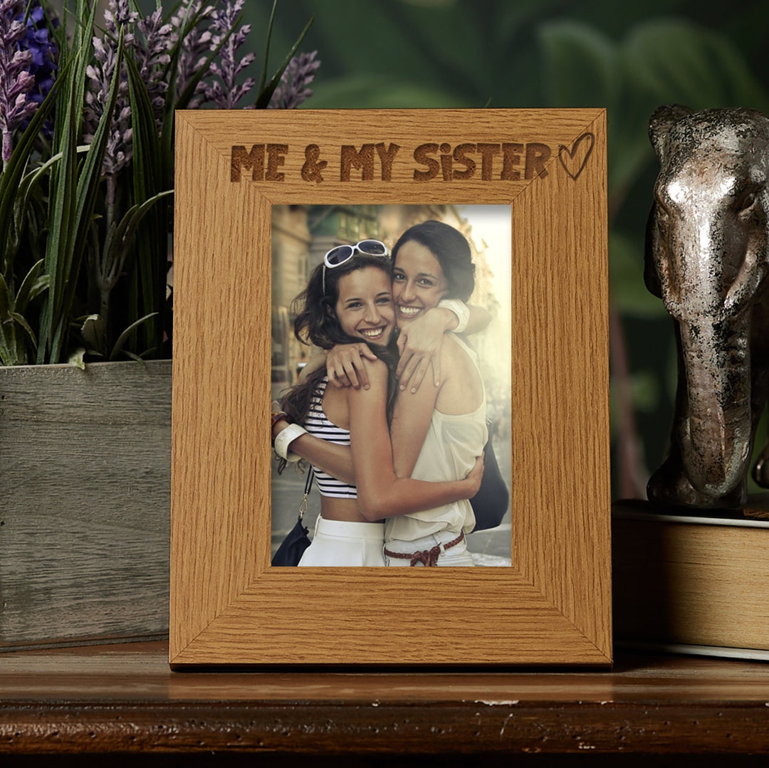 Oak Me and My Sister Picture Photo Frame Heart Gift Portrait - Etsy