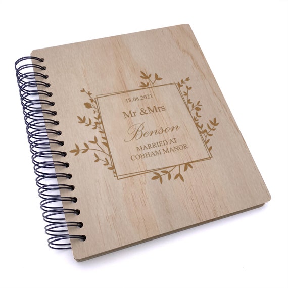 Personalised Wedding Day Keepsake Photo Album Gift Leaf Design - Etsy