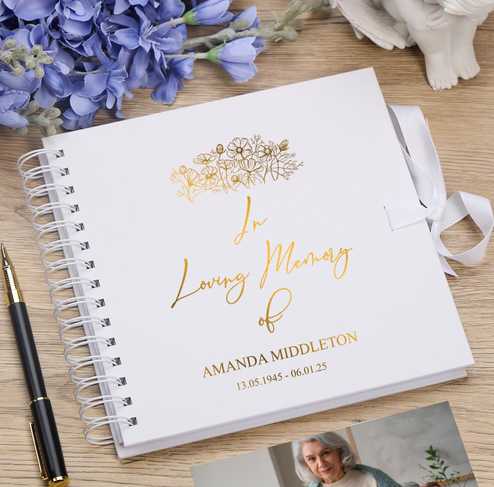 Persoanlised in Loving Memory Book - Ideal for Funerals, Condolences ...