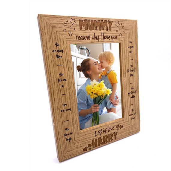 Personalised Mummy Photo Frame Gift the Reasons I Love You - Etsy UK