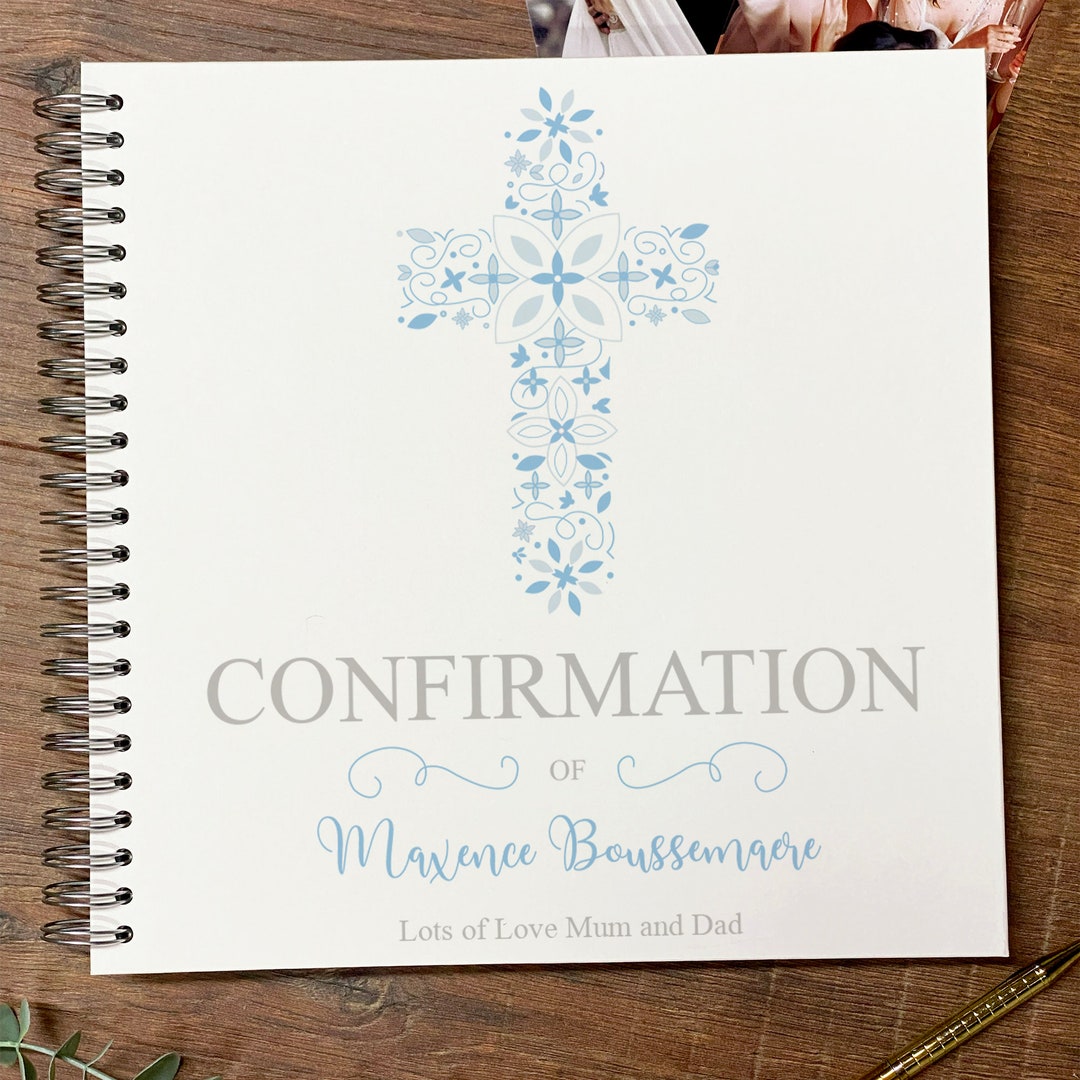 Large Confirmation Memories Photo Album Scrapbook Guest Book Boxed Blue ...