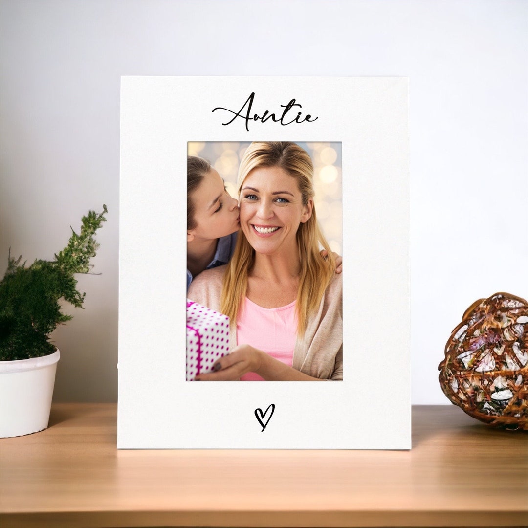 White 6x4 Portrait Picture Photo Frame Auntie Heart - Etsy