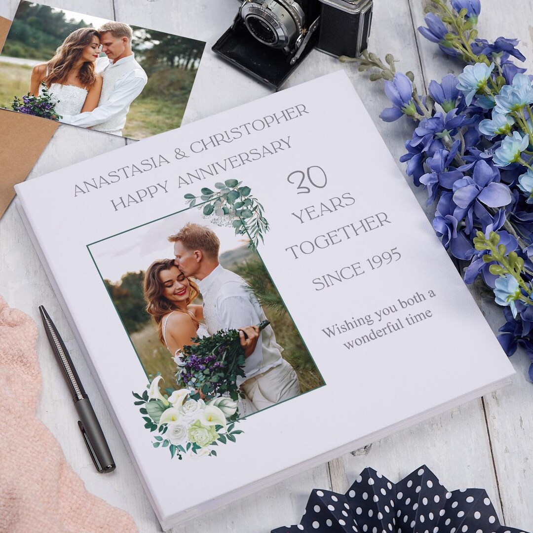 Personalised 30 Years Together Large Linen Photo Album Custom Photos ...