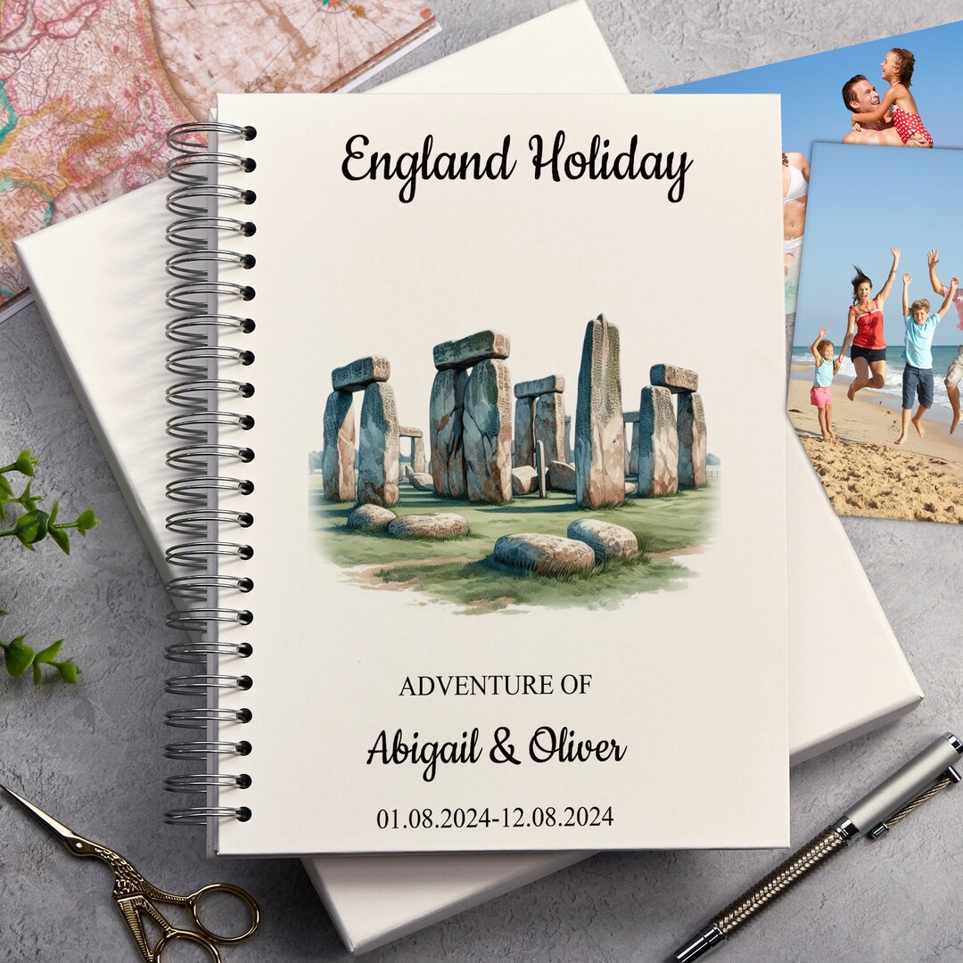 Personalised England, London Holiday Memory Scrapbook Journal Photo ...