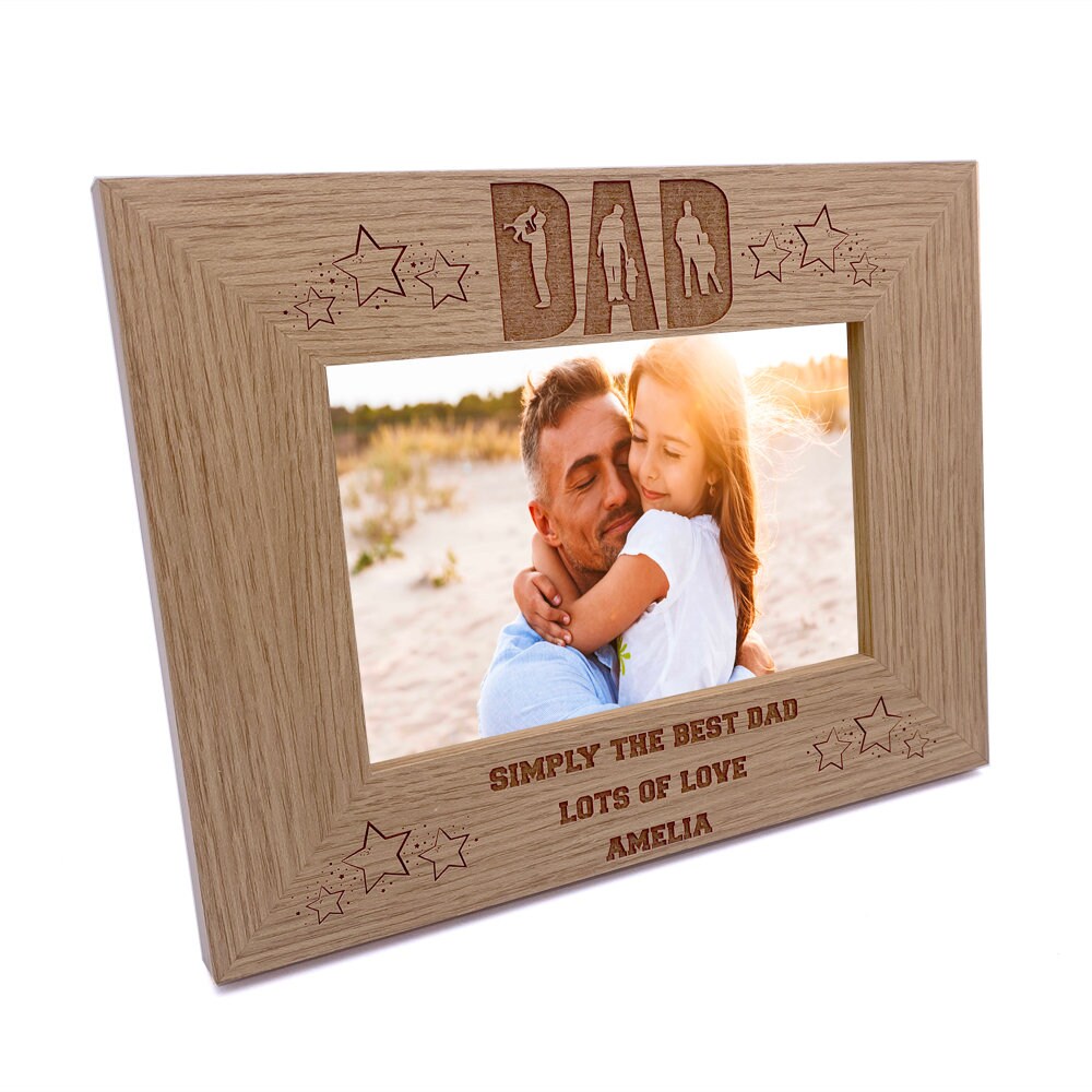 Personalised Simply the Best Dad Photo Frame Landscape - Etsy UK