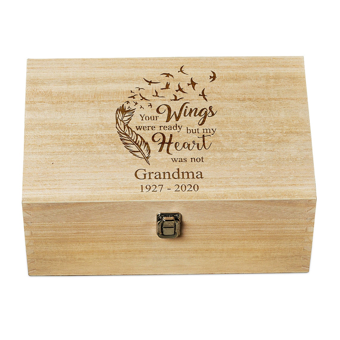 Personalised in Loving Memory Wooden Keepsake Box My Heart Was | Etsy
