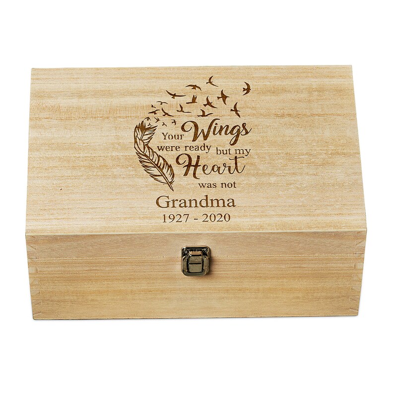 Personalised in Loving Memory Wooden Keepsake Box My Heart Was Not - Etsy