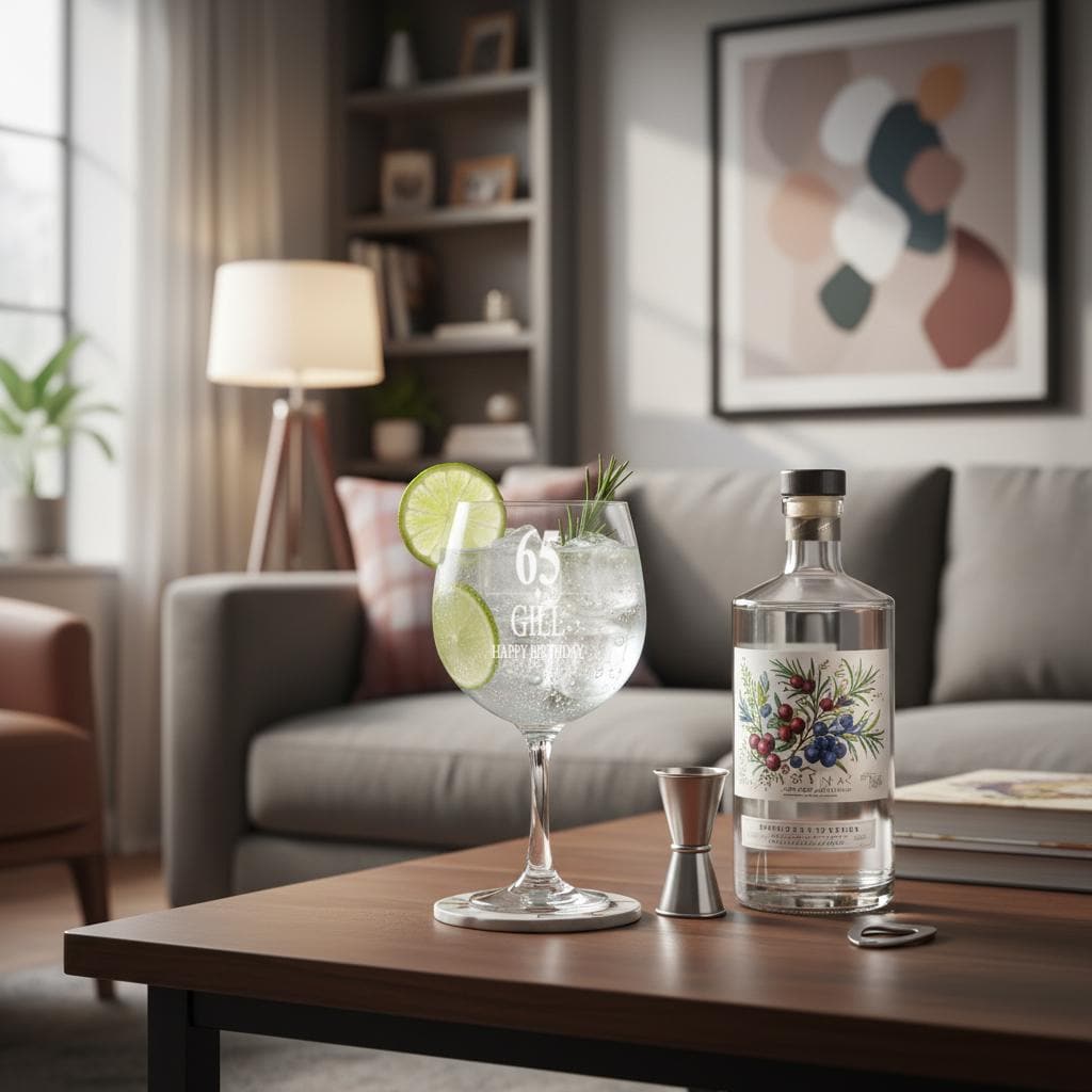 Personalised Birthday Cocktail Gin Glass Gift 18th, 21st, 30th, 40th ...