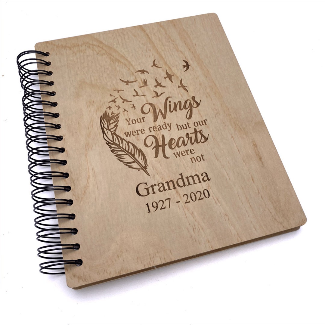 Personalised Large Engraved Wooden Remembrance Memorial Photo Album ...