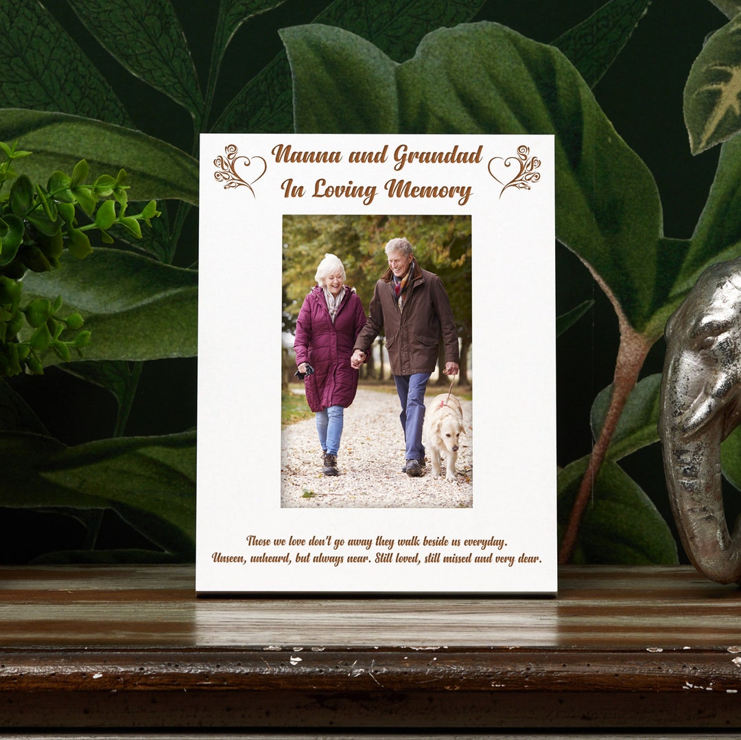 Nanna and Grandad Memorial Photo Frame in Loving Memory - Etsy UK