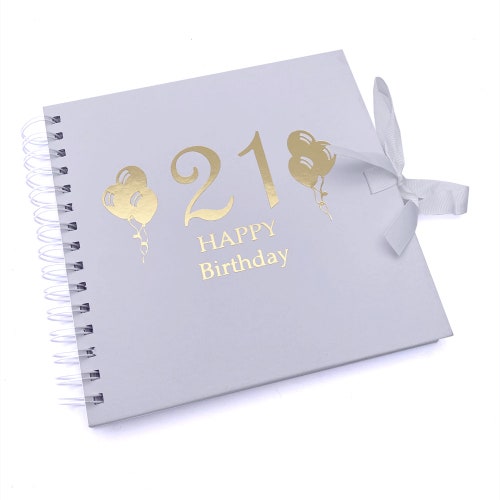 21st Birthday Black Scrapbook Photo Album With Gold Script - Etsy UK